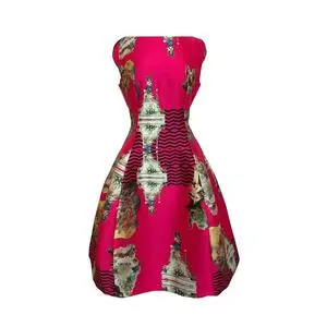 MAXJENNY Midi Dress C Sicily Hot Pink - Red