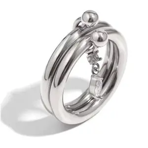 OLIVIA LE Stacked Jewel Ring - Silver