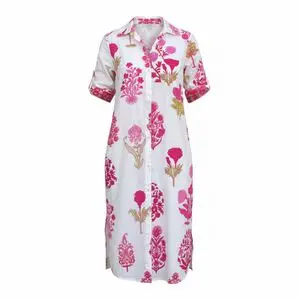 Mary Marshmallow Button Up Day Dresses