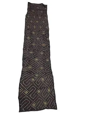 Botanical Boys Neutrals / Vintage Kuba Cloth Eighty Six One - Black