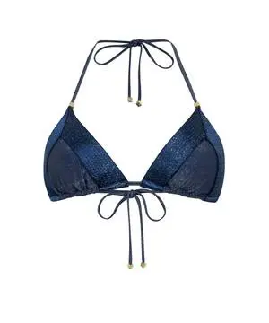 LEYLA MAYA Sevi Triangle Bikini Top Navy - Blue