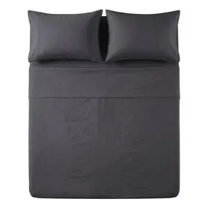 PURE PARIMA Ultra Percale Sheet Set Carbon - Black