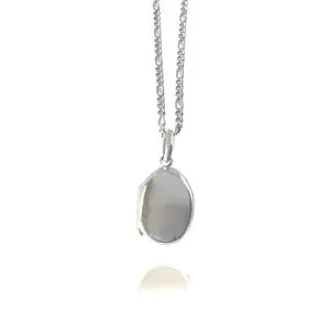 LINYA JEWELLERY Mini Locket Necklace - Silver
