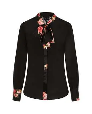 SOPHIE CAMERON DAVIES Peony Silk Bow Blouse
