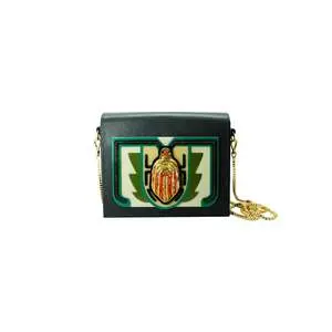 GISSA BICALHO Leather Bag With Acrylic Scarab Detail