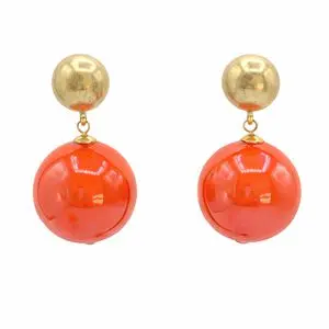 MICHAEL NASH JEWELRY Marylynn Ball Drop Earrings - Orange