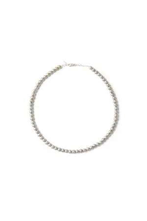 THE LINK BETWEEN Athena Elegance Metal Pearl Necklace - Grey
