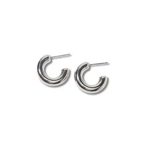 MICKEY'S GIRL Mini Hoop Earrings - Silver