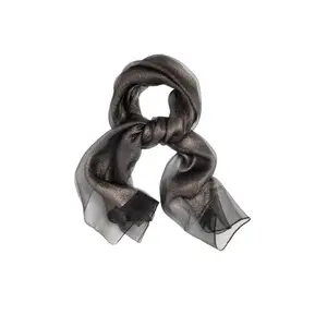 Saachi Silk Glimmer Scarf - Black