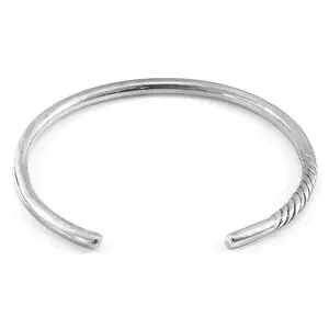 ANCHOR & CREW Byron Quarter Rope Wayfarer Bangle - Silver