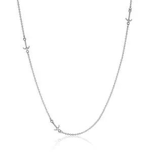 CARTOGRAPHY For David Triple Anchor Link Sterling Necklace