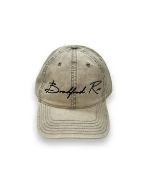BRADFORD ROW Neutrals Washed Dad Cap Sandstone - Black/gray