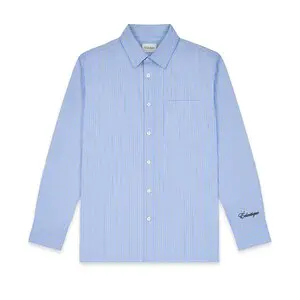 Éclectique Striped Casual Shirt In Lightweight Cotton
