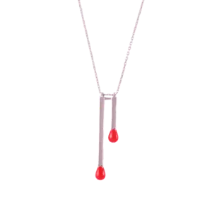 LAVANTA Eris Double Spark Necklace - Silver