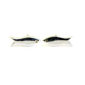LIME TREE DESIGN Mini Fish Stud Earrings Sterling - Silver