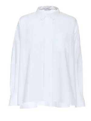 HELENE GALWAS Oversized Cotton Poplin Blouse - White