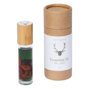 GOOD TIDINGS STYLE Sanctuary Essential Oil Infused Crystal Roll-ons: Jasper - Red