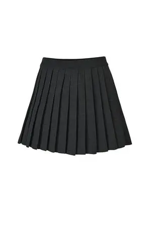 SALANIDA Piccolo Pleated 100% Merino Mini Skirt - Black