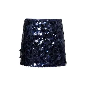 AMY LYNN Oceane Navy Disc Mini Skirt - Blue