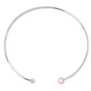DOLCETTO DESIGNS Cometa Enamel Heart Choker Recycled - Silver