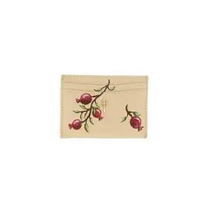 OTRERA Card Holder Beige Hand Painted - White