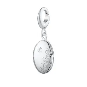 LILY CHARMED Sterling Tiny Celestial Locket Charm - Silver