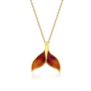 MILOU JEWELRY Whale Tail Necklace - Orange
