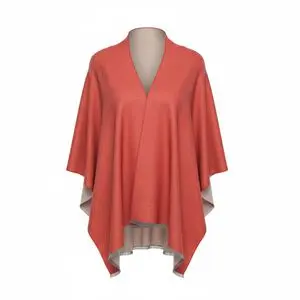 FRANCHETTI BOND Clara Coral/beige Reversible Wrap - Orange