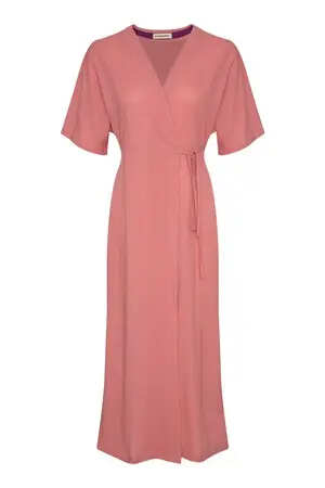UNEXPECTEDONE Realistic Kimono Plain Blush ’s Natural Fabric Kimono - Pink