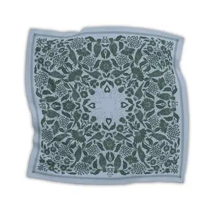 SILK&SOUL Bird Scarf - Blue