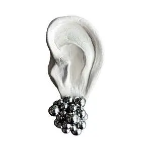 LONDON ATELIER BYPRODUCT Geometric Ball Cluster Earrings - Silver