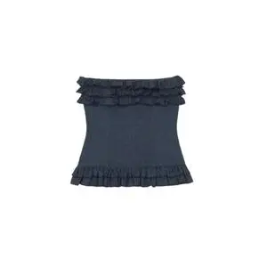 Carmen Says Denim Noctis Top - Blue