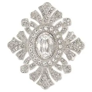 Grossé Crystal Statet Brooch, Series Trésor - Silver