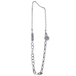 GEM KINGDOM Sterling Mixed Link Necklace Sweet Dreams I I W - Silver