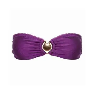 IVY SWIMWEAR Violetta In Plum Bandeau Top - Purple