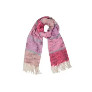 Saachi Cozy Oversized Fringe Scarf - Pink