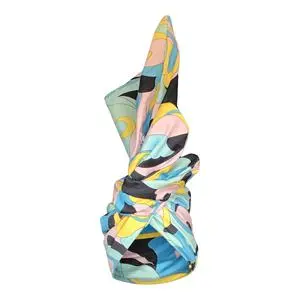 ROMER MILLINERY Twisturban Turban In Mod Cotton Print - Blue