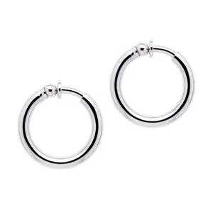 EMMA HOLLAND JEWELLERY Platinum Hoop Clip On Earrings - Silver