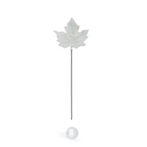 SILVER MOON Sterling Brooch – Maple Leaf Silhouette - Silver