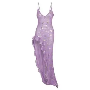 DELFI COLLECTIVE Lara Lilac Ruffle Dress - Purple