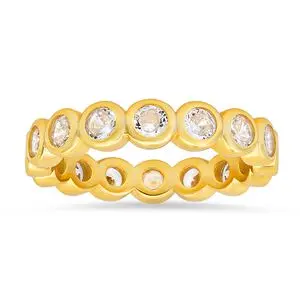 KYLIE HARPER Bezel-set Diamond Cz Eternity Band Ring - Gold