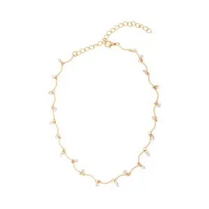 Saachi Glass Stone Necklace - Gold