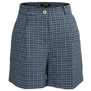 SMART AND JOY Micro Houndstooth Short Pants - Grey