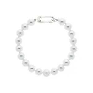 EMMA HOLLAND JEWELLERY Pearl & Platinum Clasp Bracelet - White
