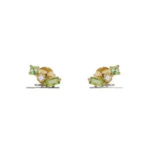 ONI Peridot & Diamond Cluster Tri-studs - Gold
