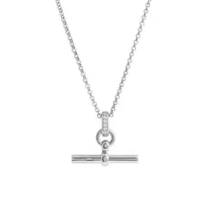 HYE JANE JEWELRY Juliette T Bar Necklace - Silver