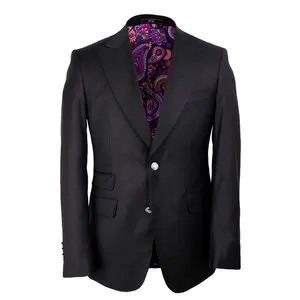 DAVID WEJ Aldo Single Breasted Peak Lapel Blazer - Black