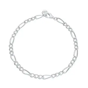LILY CHARMED Sterling Large Linked Figaro Charm Bracelet - Silver