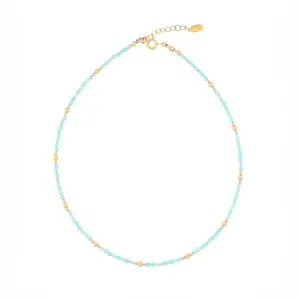 INARI JEWELLERY Celestial Choker Necklace Amazonite Gemstone - Green