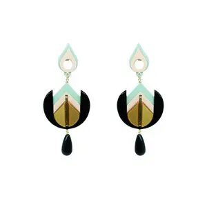 GISSA BICALHO Handmade Earring Iolanda - Green